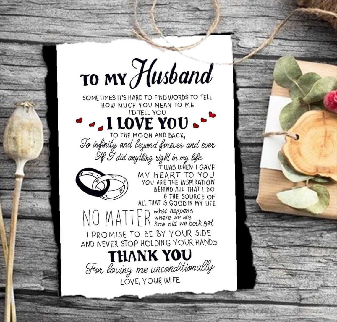 To My Husband I Love You Digital Card. Romantic Card for - Etsy