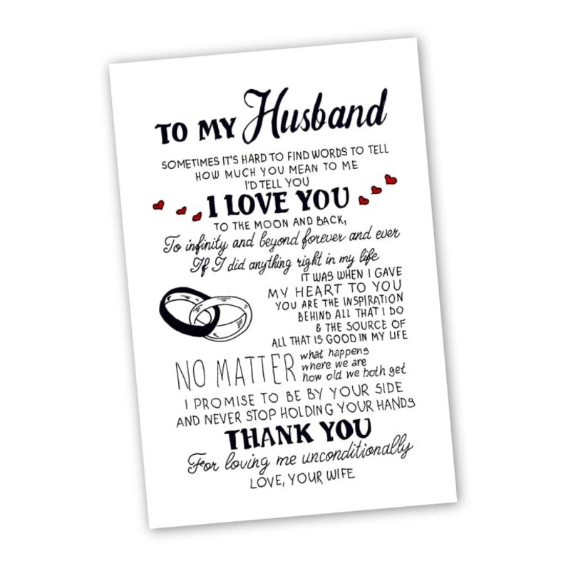 To My Husband I Love You Digital Card. Romantic Card for - Etsy
