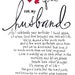 To My Husband Message Card Printable. Birthday Husband Message Card. I ...