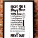Recipe for a Happy Home Wall Art Print. Kitchen Sign Recipe for a Happy ...