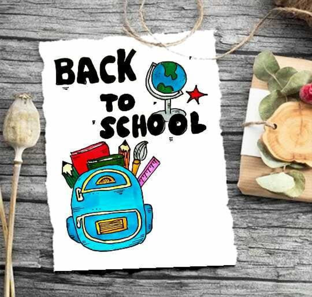 Back to School Card Digital Download. Teacher Gift Card. First Day of ...
