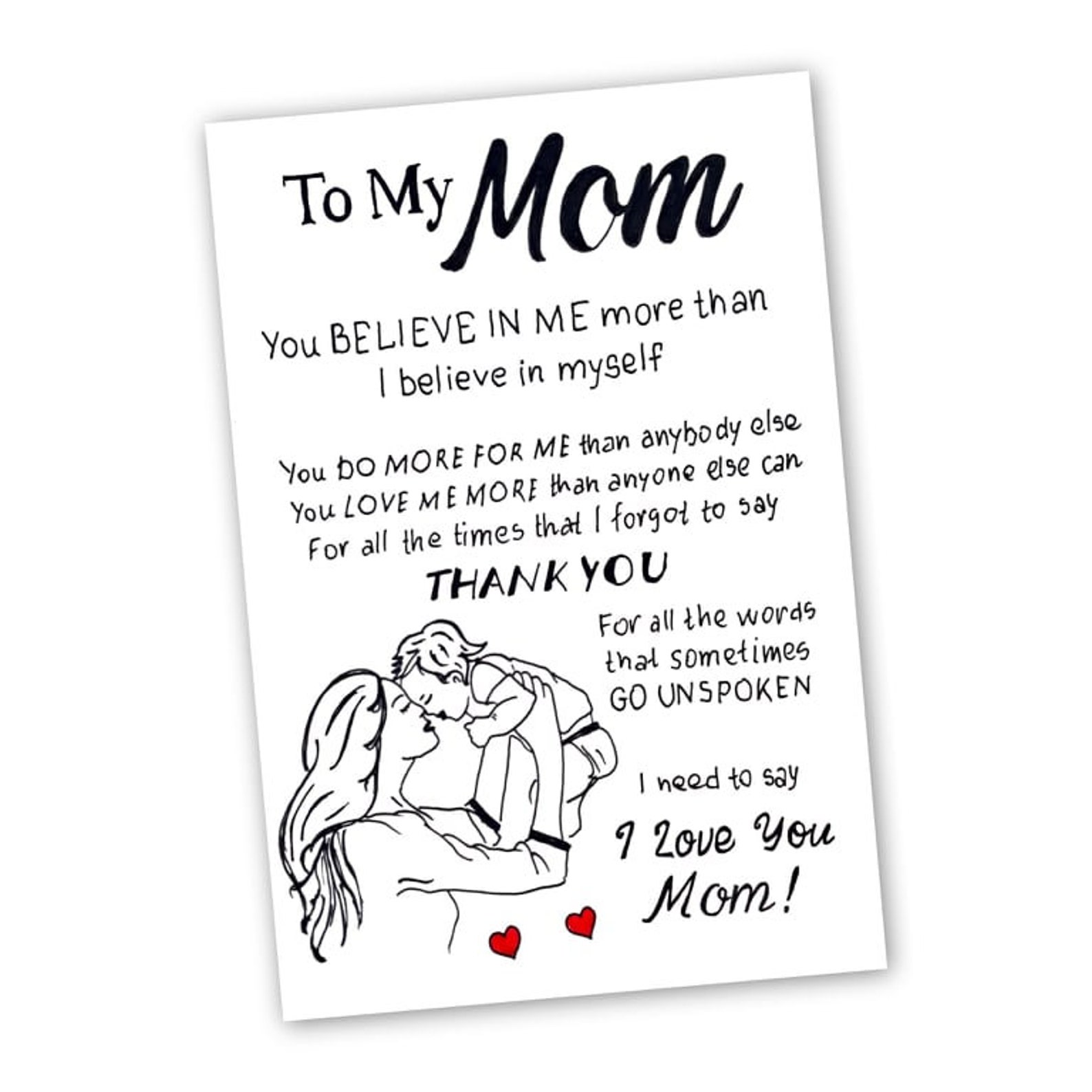 To My Mom Gift Card for Birthday. Message Birthday Mom Card Instant ...