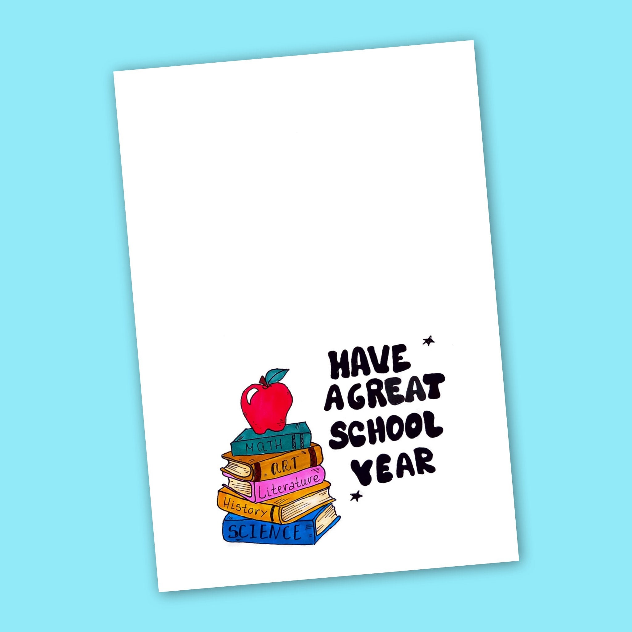 Have a Great School Year Printable Card. Back to School Card Digital ...