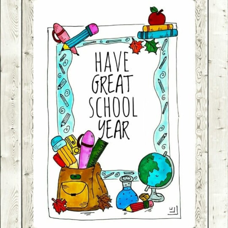 Have a Great School Year Printable Card. Back to School Card - Etsy