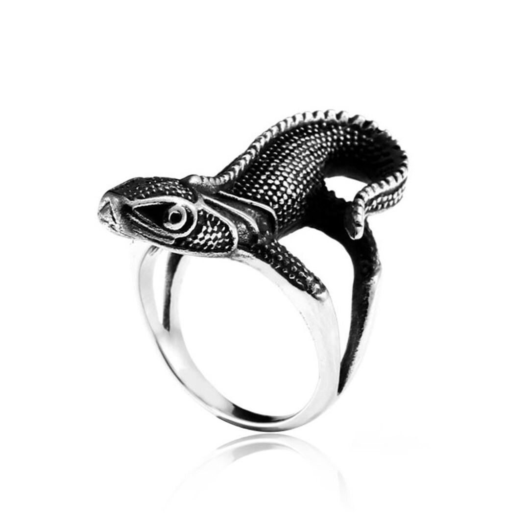 Classic Animal Lizard Men's Ring Fashion Stainless Steel - Etsy