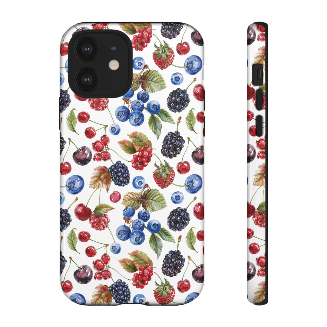 Aesthetic Cute Summer Berry iPhone Samsung Google Pixel Tough Phone ...