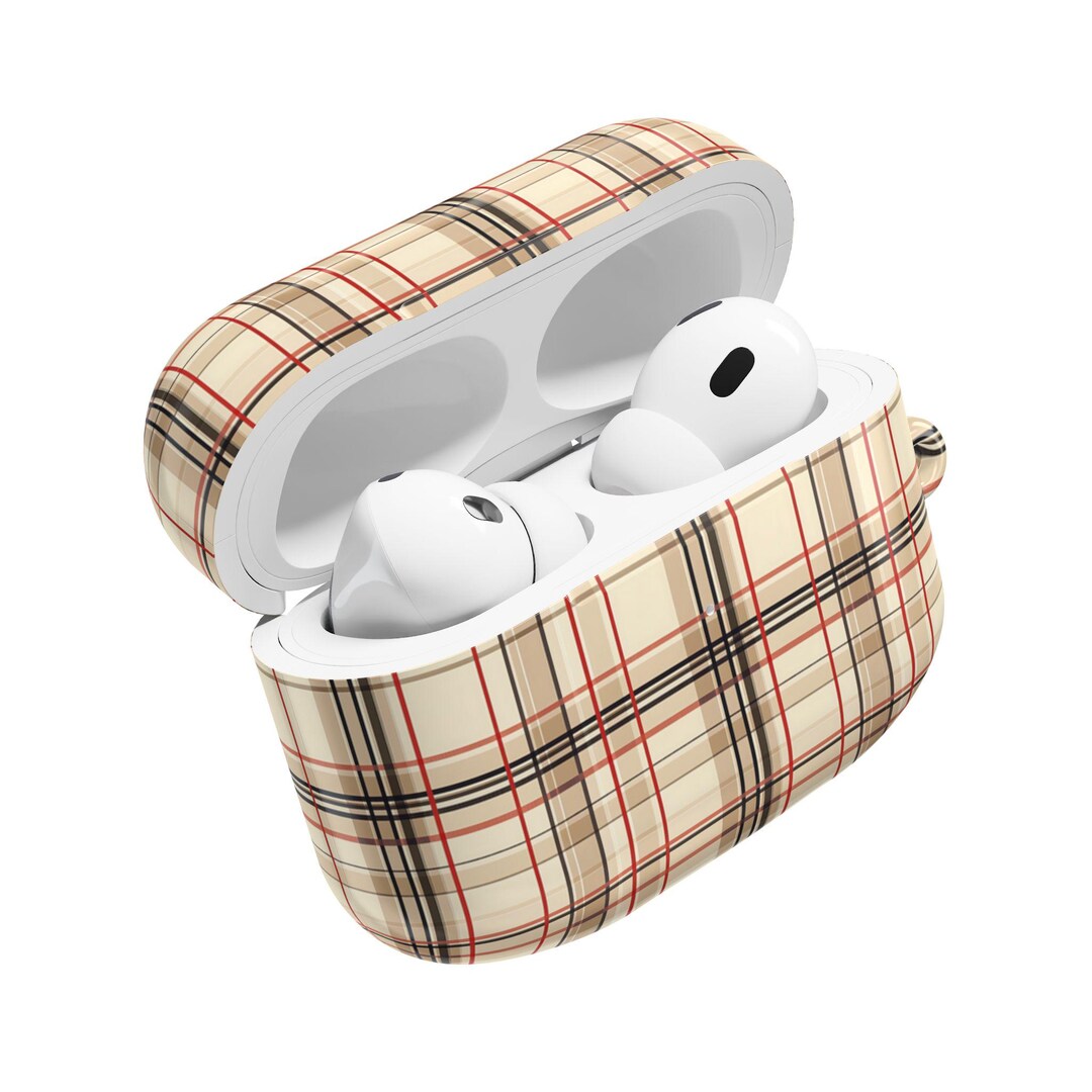 Stylish Plaid AirPod Case, Trendy Tartan AirPod Holder, Elegant Plaid ...