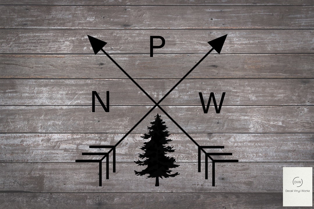 PNW Decals | PNW Arrow Tree| Car Decal | Pacific Northwest Vibes | Tree ...