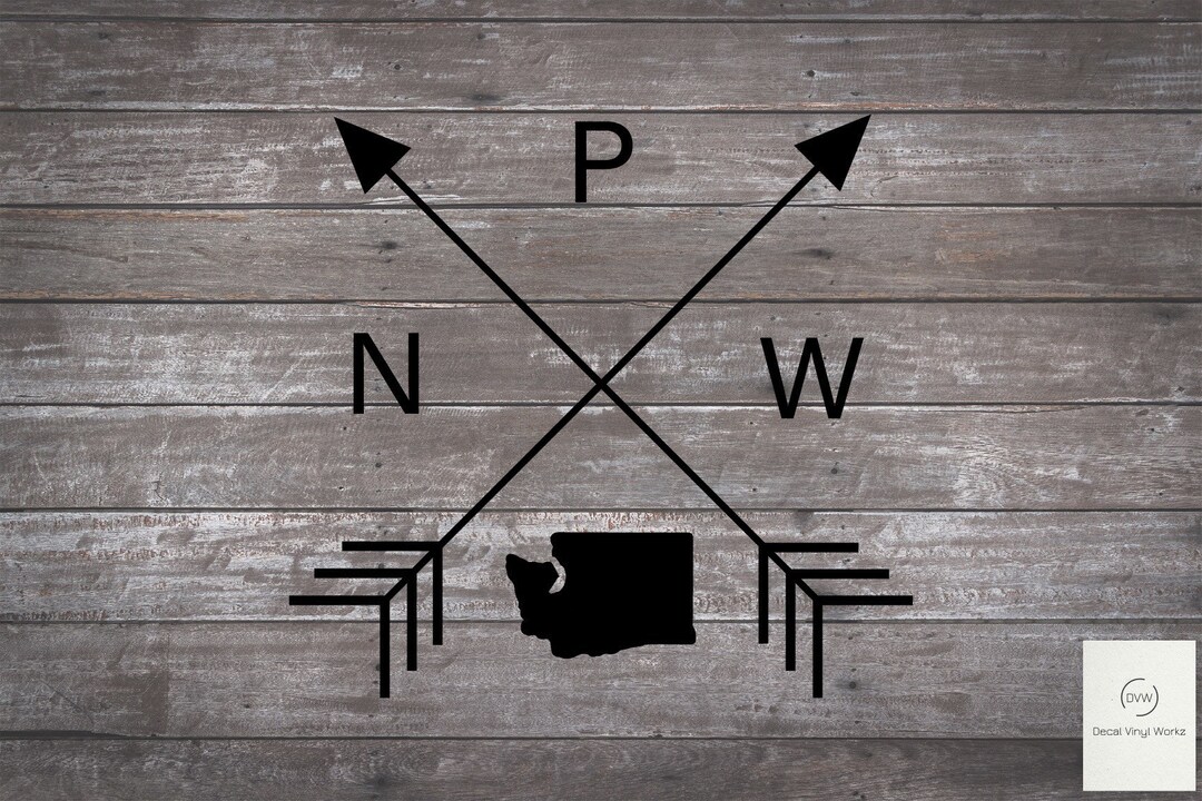 PNW Decal | PNW Arrow | Pnw | Car Decal | Water Bottle Decal | WA Decal ...