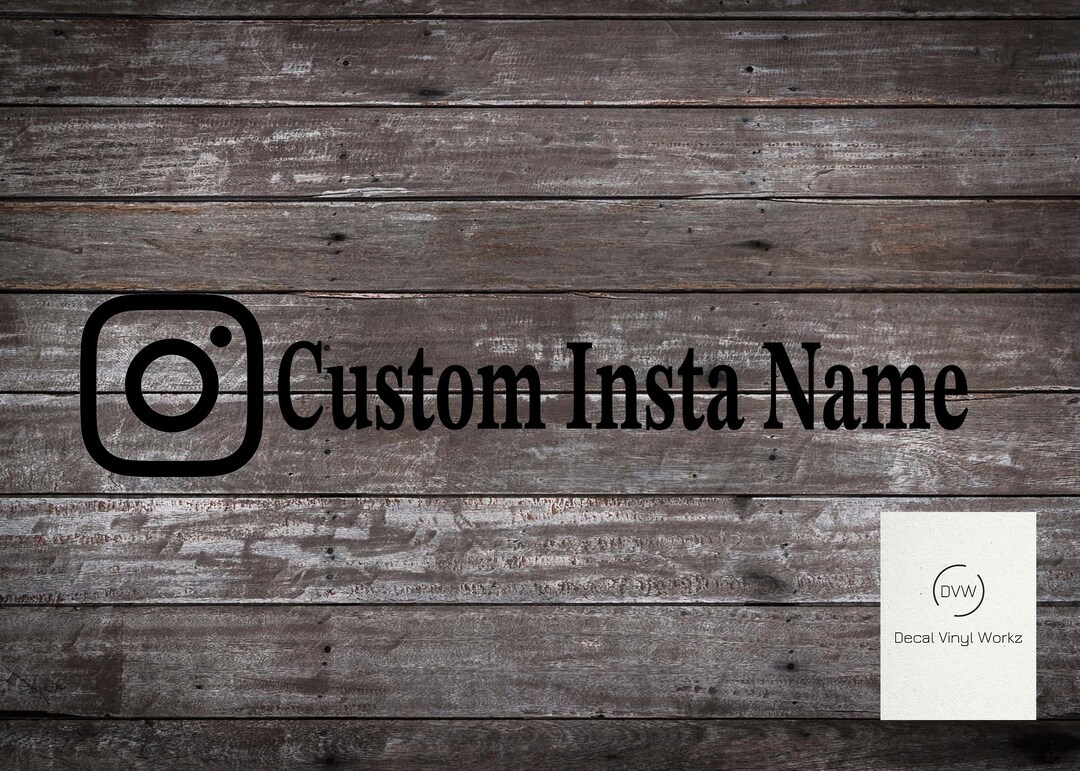 Custom Instagram (IG Handle) Vinyl Decals for Cars, Trucks, Vans, Rally ...