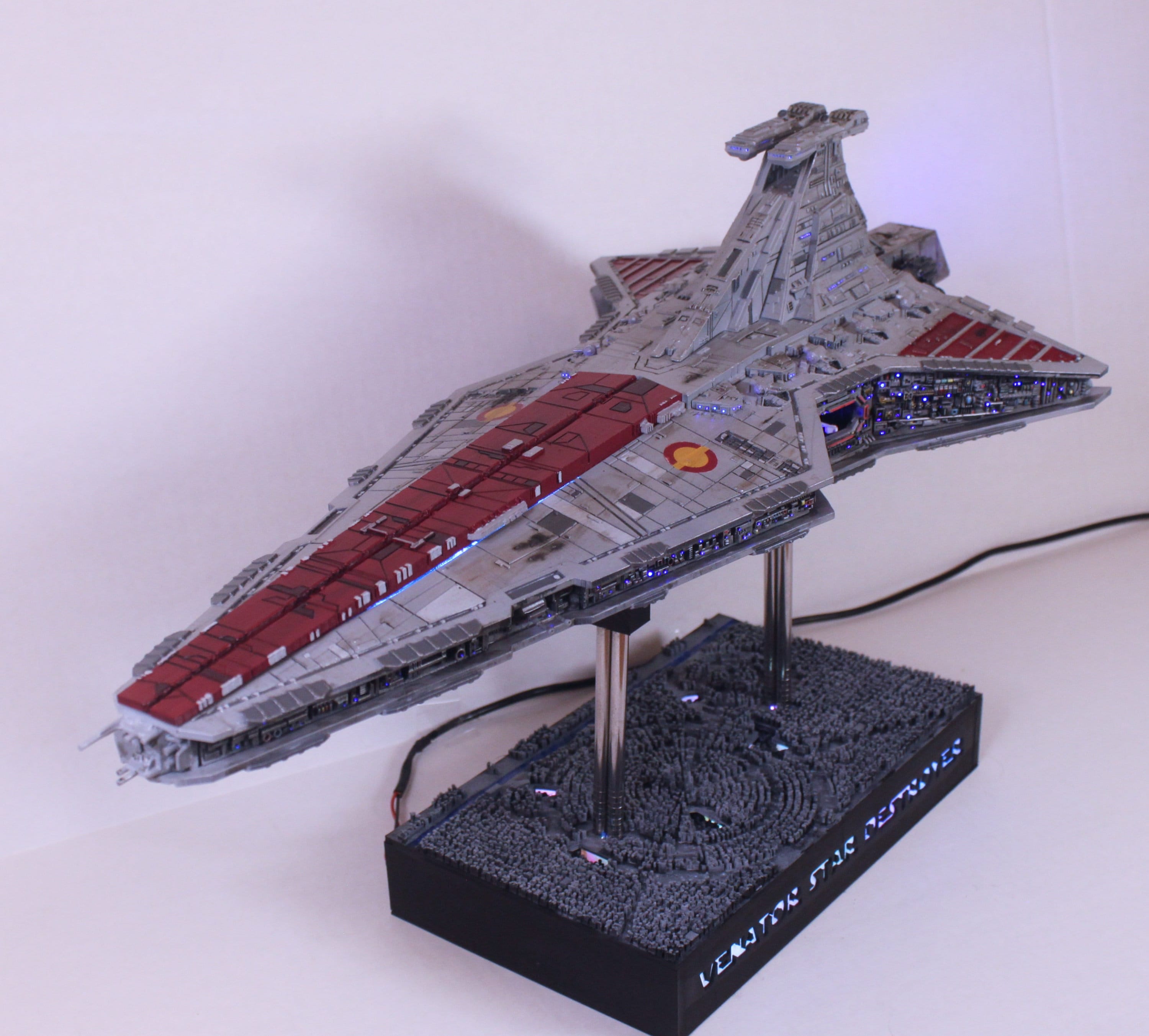 Venator Star Destroyer STL Files, Suitable for LED Lighting. - Etsy