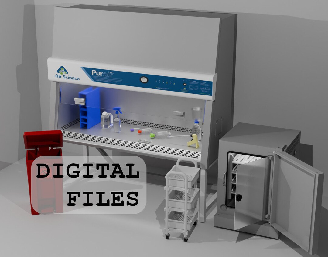 1/12 Scale Tissue Culture Lab Items for 3D Printing and Decals: Tissue ...