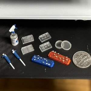 1/12 Scale Even More Miniature Biology Lab Supplies for Diorama/doll ...