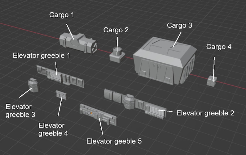 1/144 Scale Star Wars Hangar Props for 3D Printing (digital File Only ...