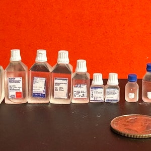 1/12 Scale Miniature Media Bottles and Flasks for Diorama/doll House ...