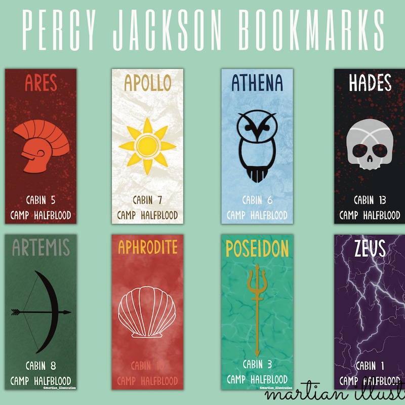 Percy Jackson Bookmark - Etsy