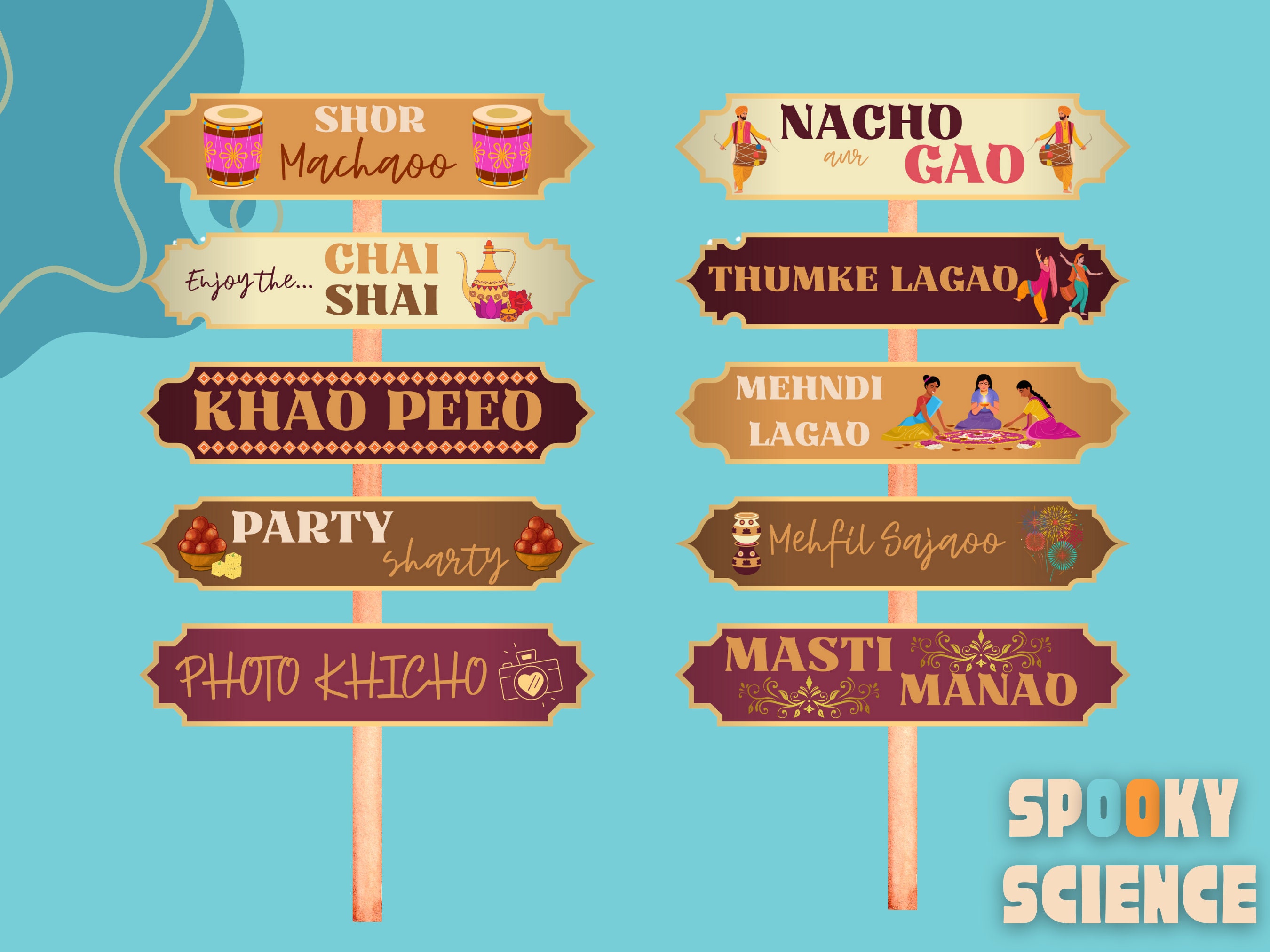 Set of 10 Digital Banners: Desi Wedding & Event Banners Collection for ...