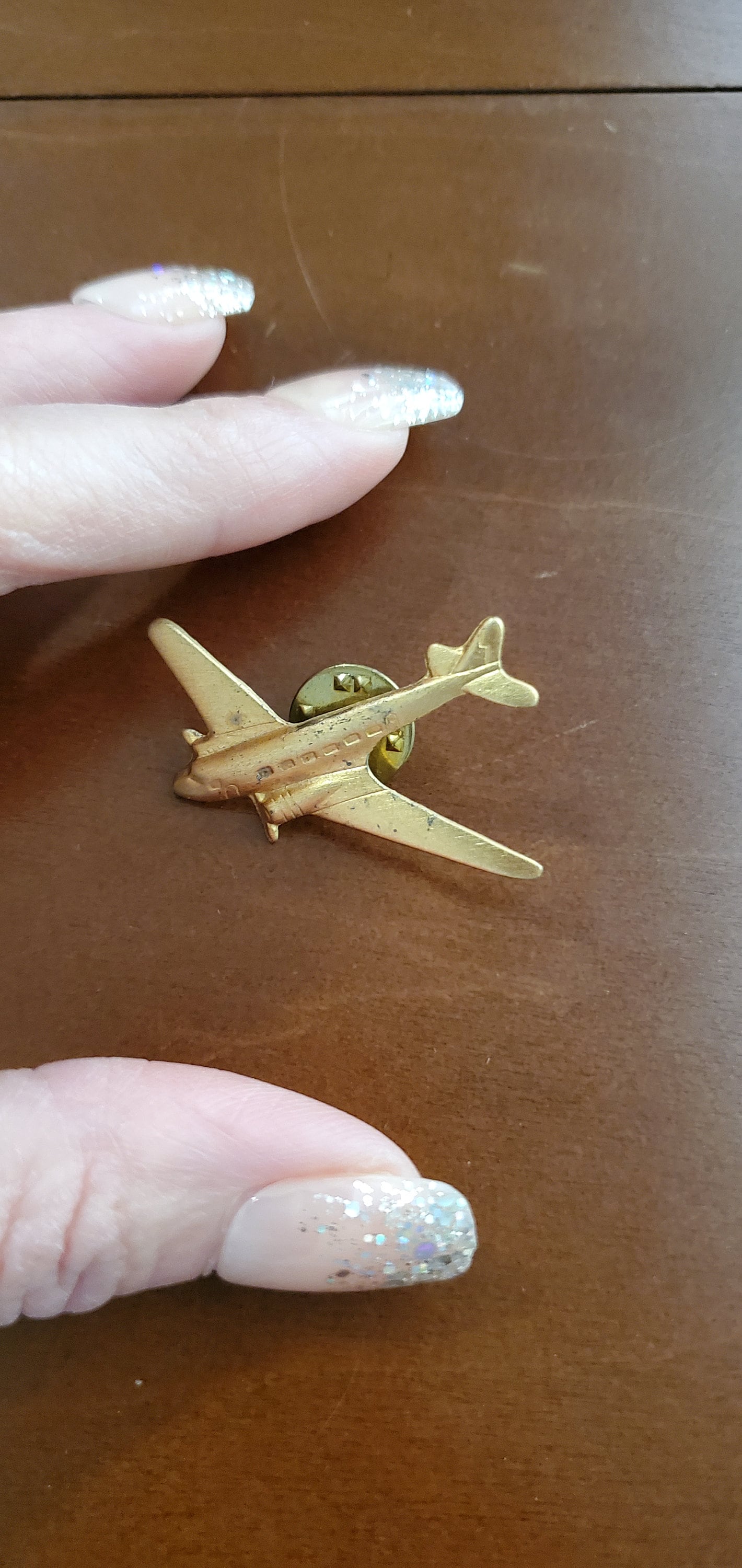 Vintage Gold Airplane Pin/brooch - Etsy