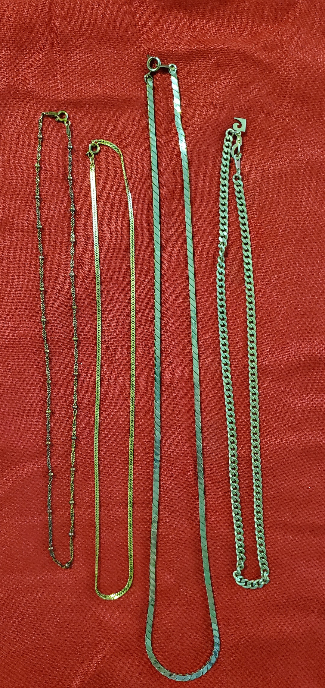 Vintage Set of 4 Chain Necklaces - Etsy