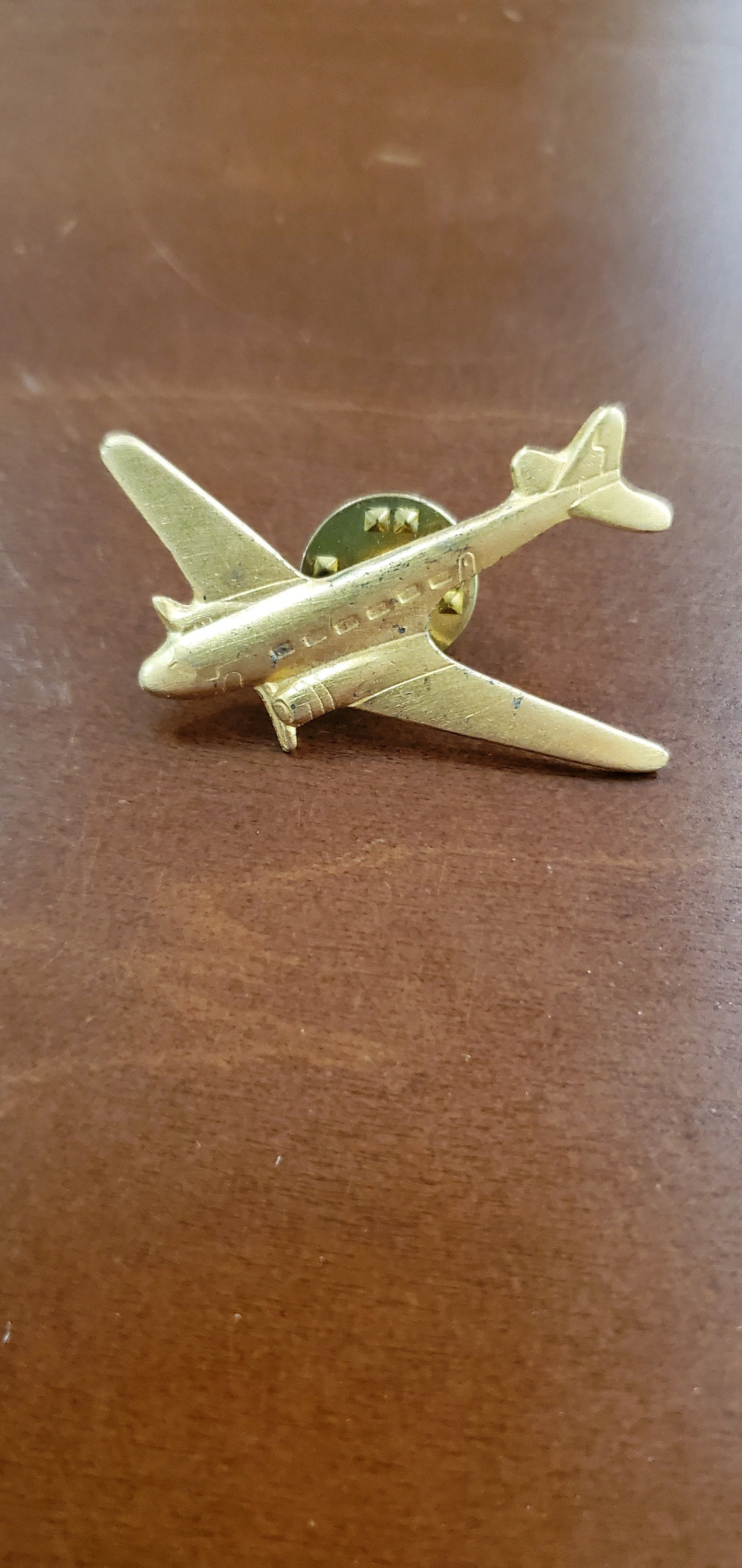Vintage Gold Airplane Pin/brooch - Etsy