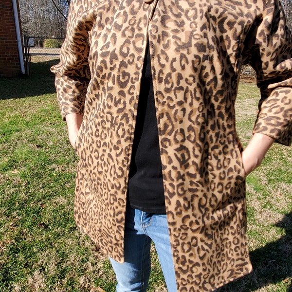 Animal Print Coat - Etsy