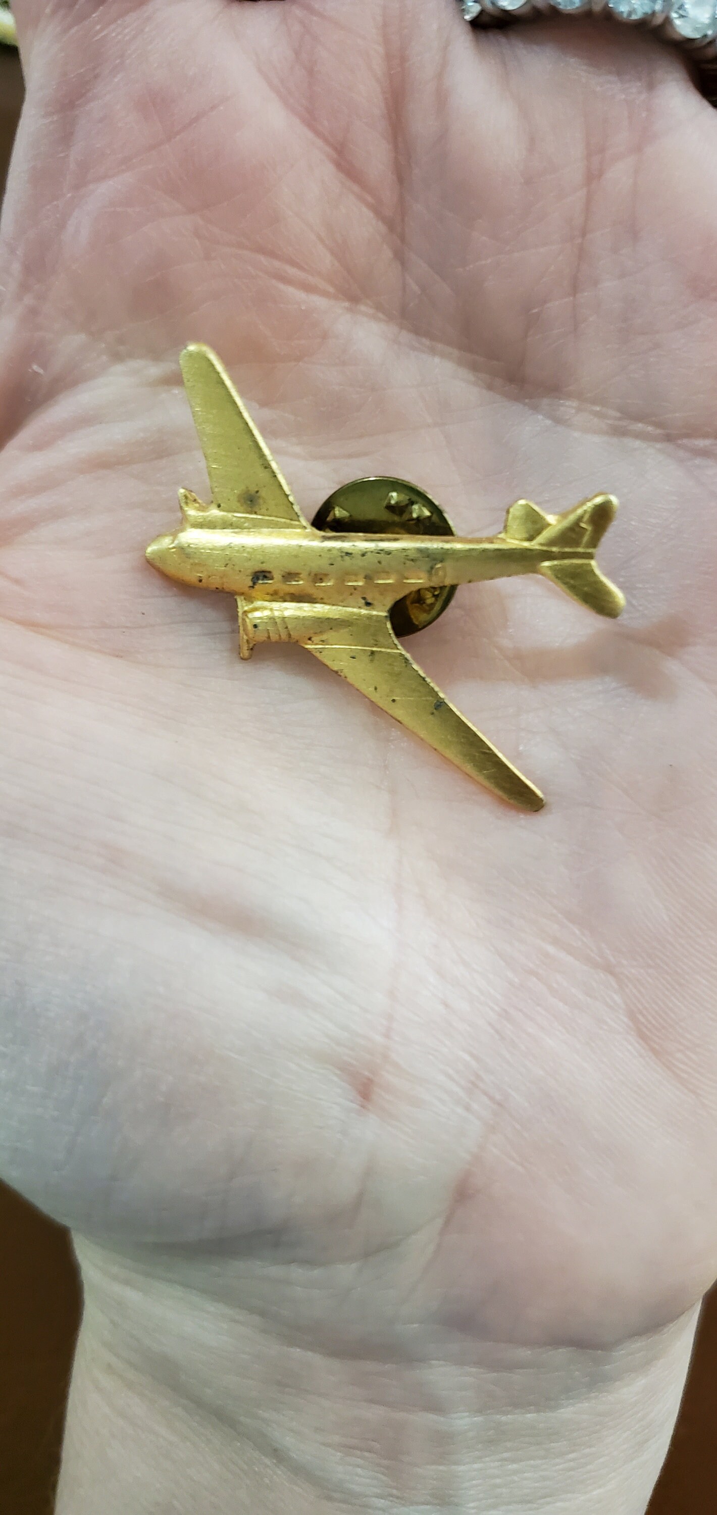Vintage Gold Airplane Pin/brooch - Etsy