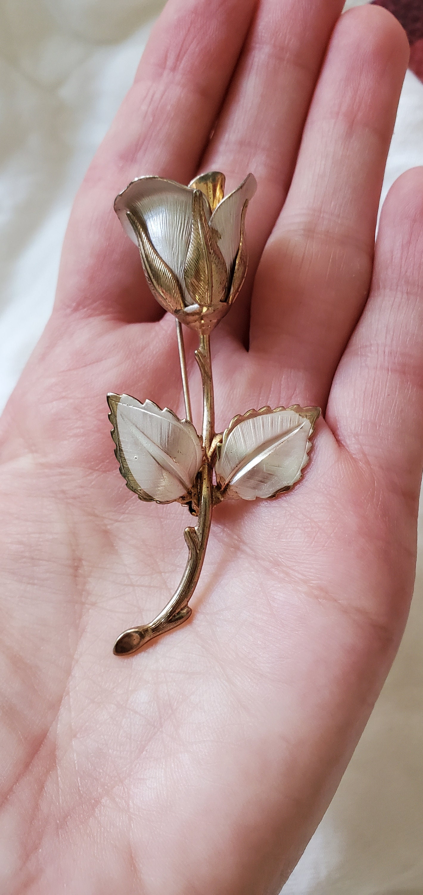 Vintage Gold Rose Pin/brooch - Etsy