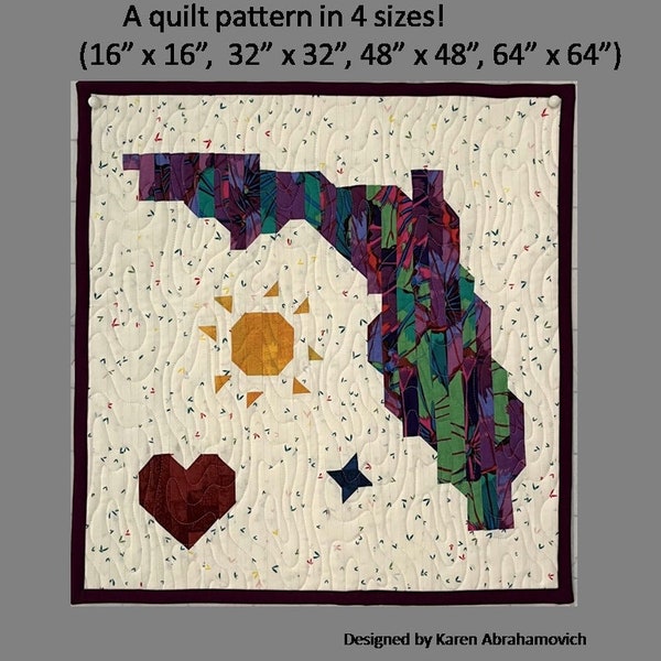 Florida Quilt Pattern - Etsy