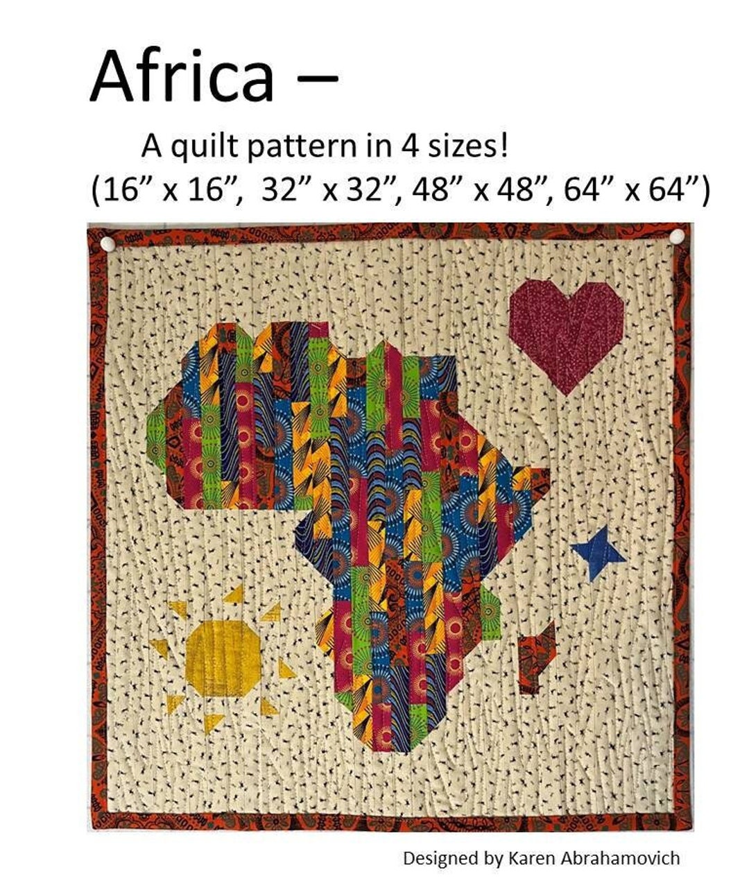 Africa Quilt Pattern - 4 Sizes! - Etsy