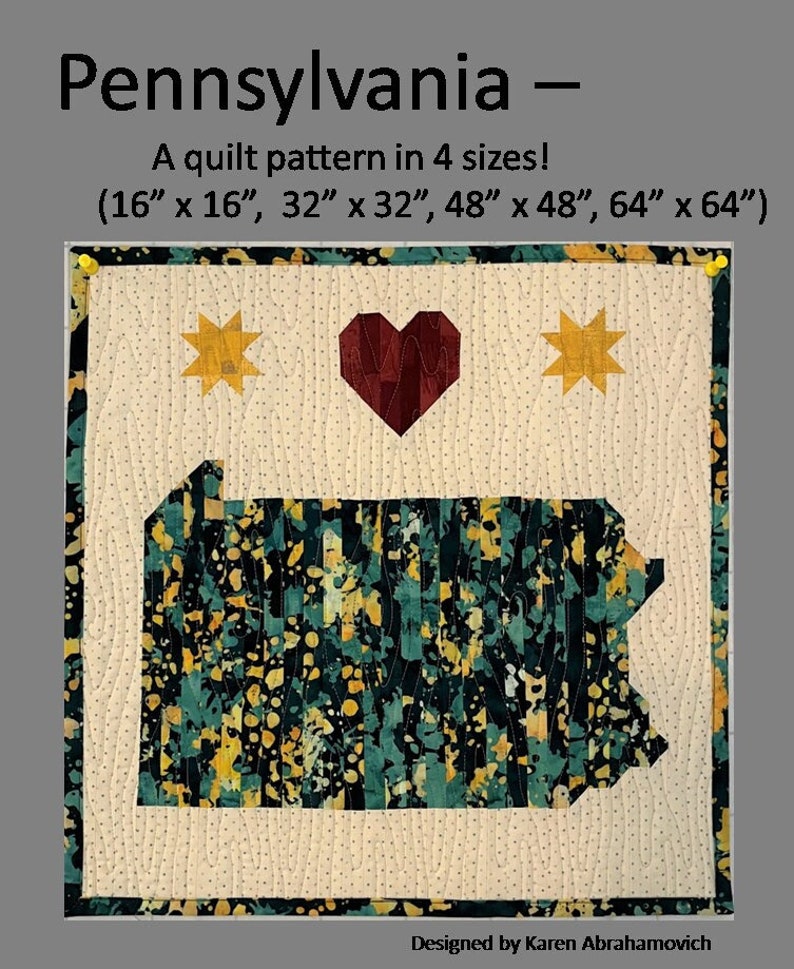 Pennsylvania Quilt Pattern - in 4 Sizes! - Etsy