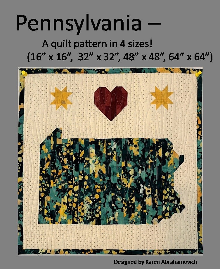 Pennsylvania Quilt Pattern - in 4 Sizes! - Etsy