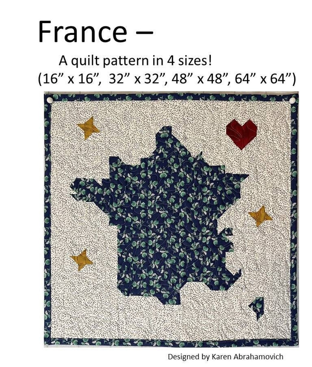 France Quilt Pattern - 4 Sizes! - Etsy