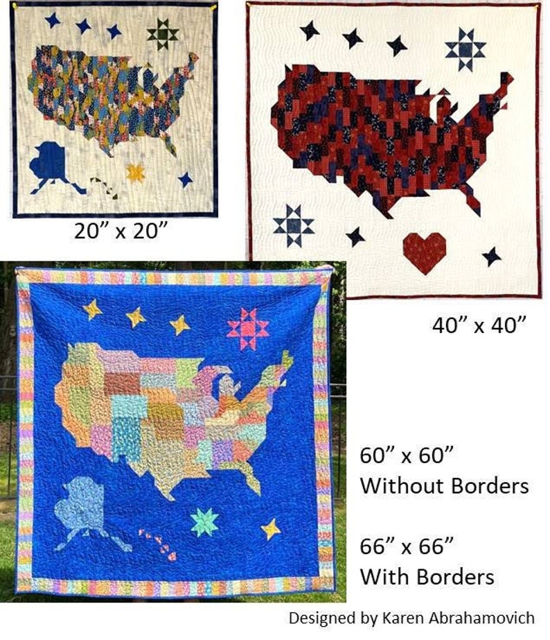 USA Quilt Pattern - Etsy