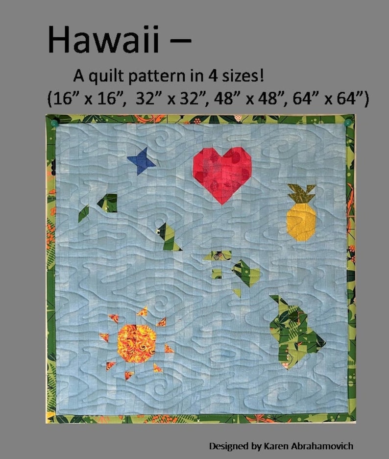 Hawaii Quilt Pattern - 4 Sizes! - Etsy