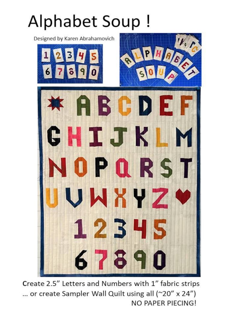Alphabet Soup Quilt Pattern - Etsy