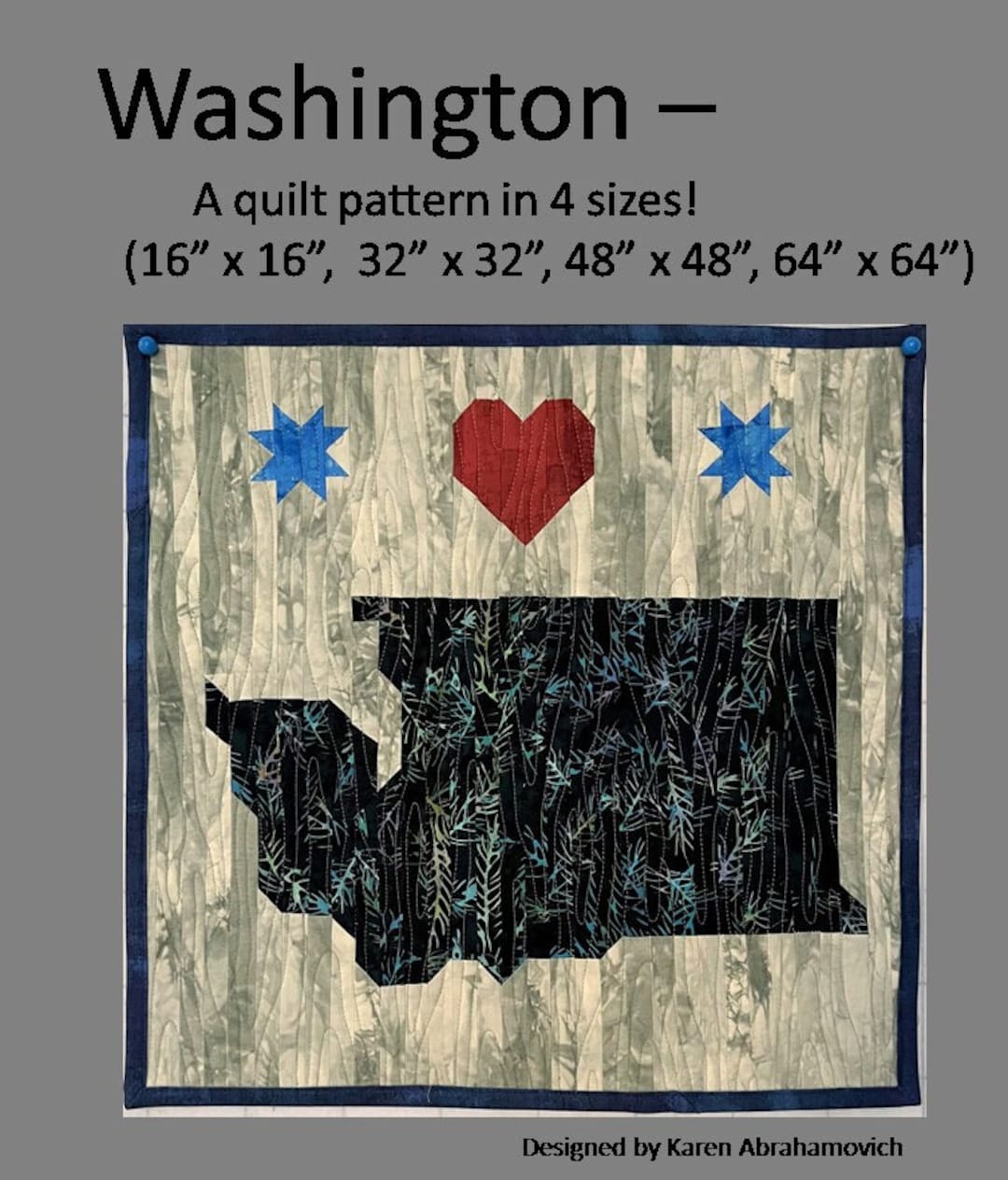 Washington Quilt Pattern - 4 Sizes! - Etsy