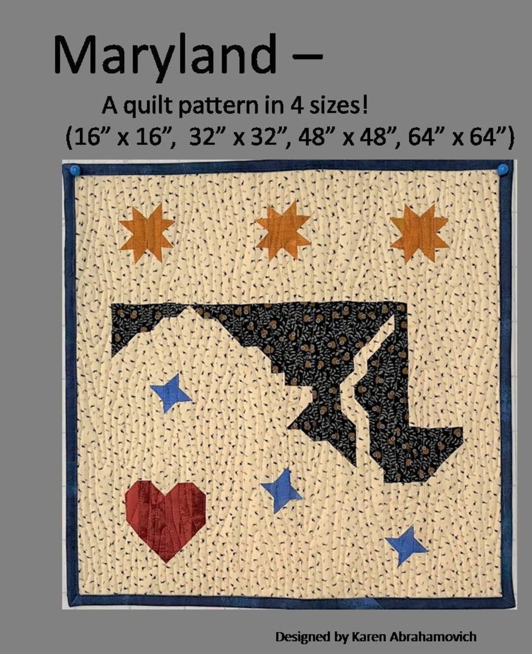 Maryland Quilt Pattern - 4 Sizes! - Etsy
