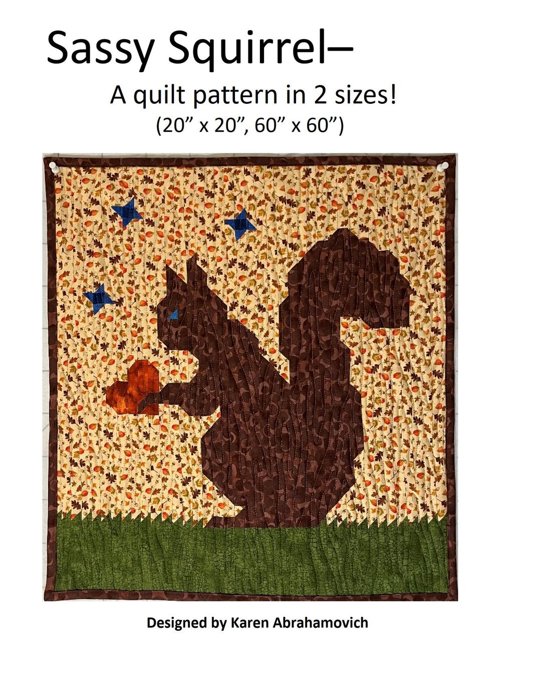 Sassy Squirrel Quilt Pattern - Etsy
