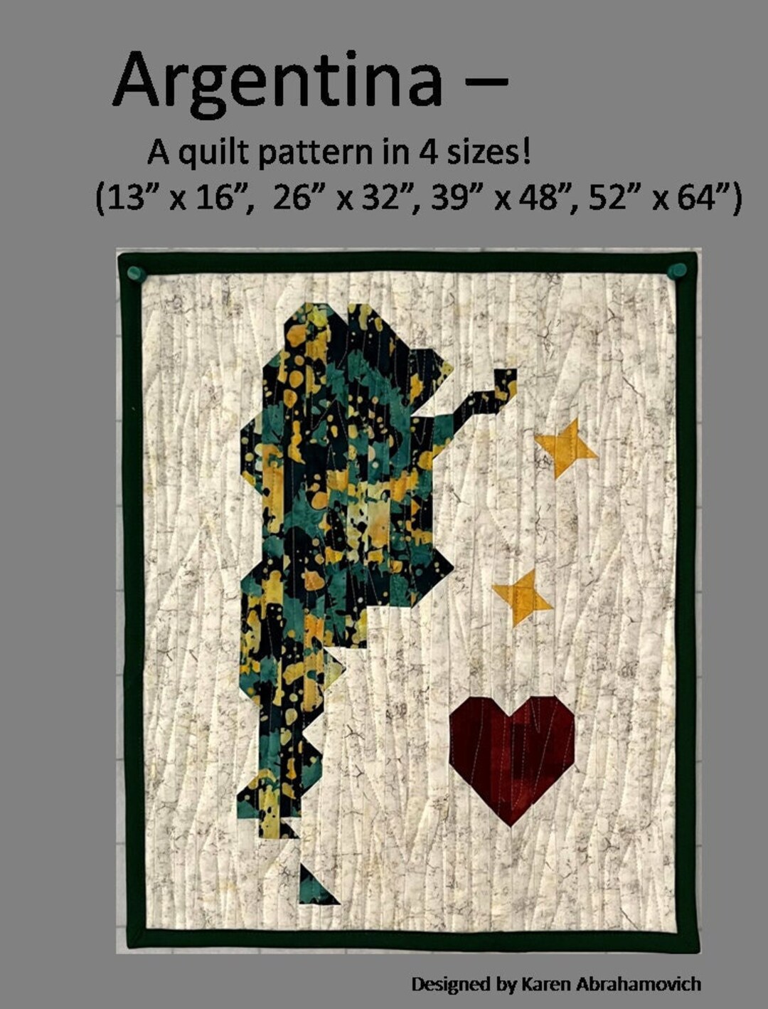 Argentina Quilt Pattern - 4 Sizes! - Etsy