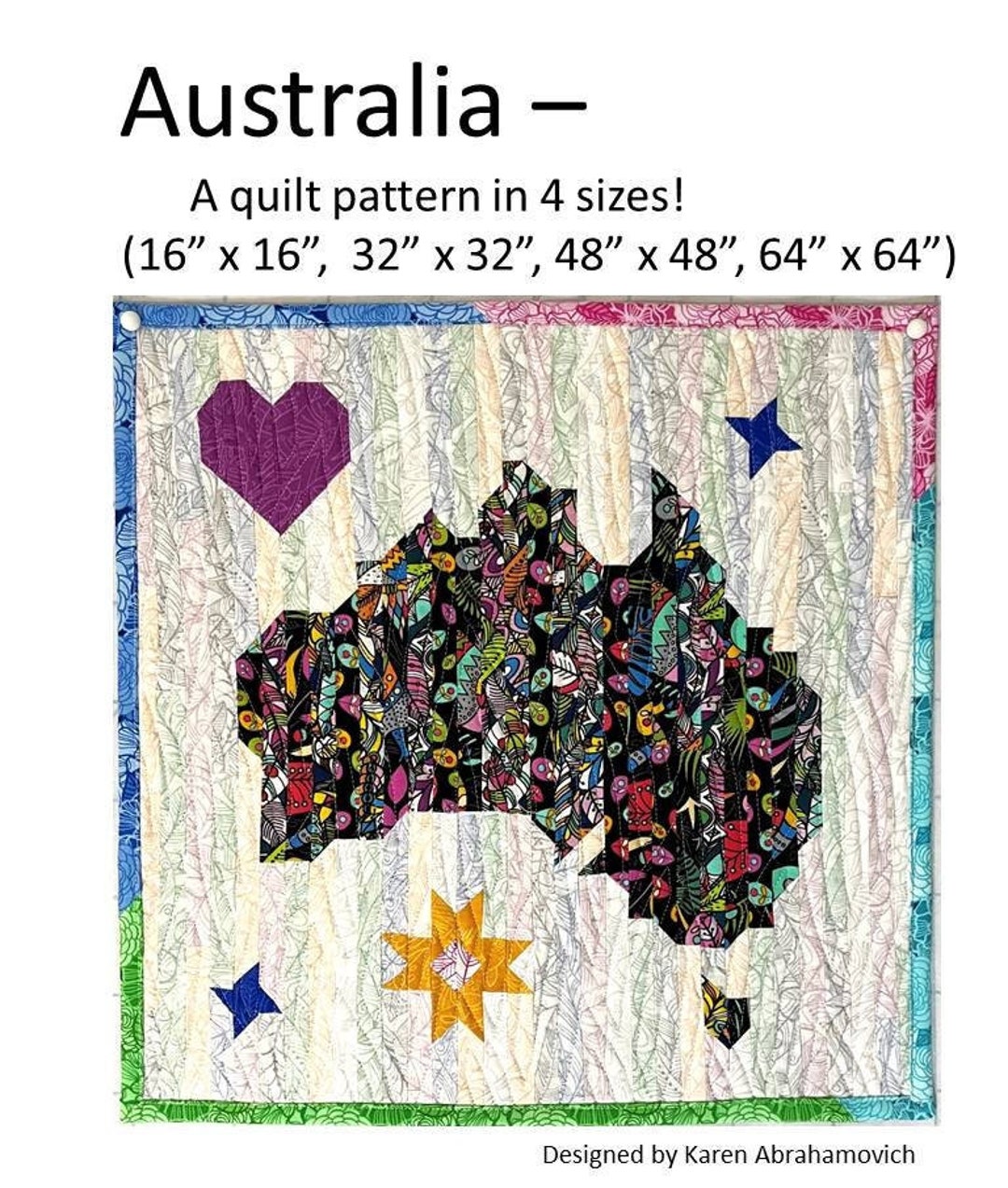 Australia Quilt Pattern - 4 Sizes! - Etsy