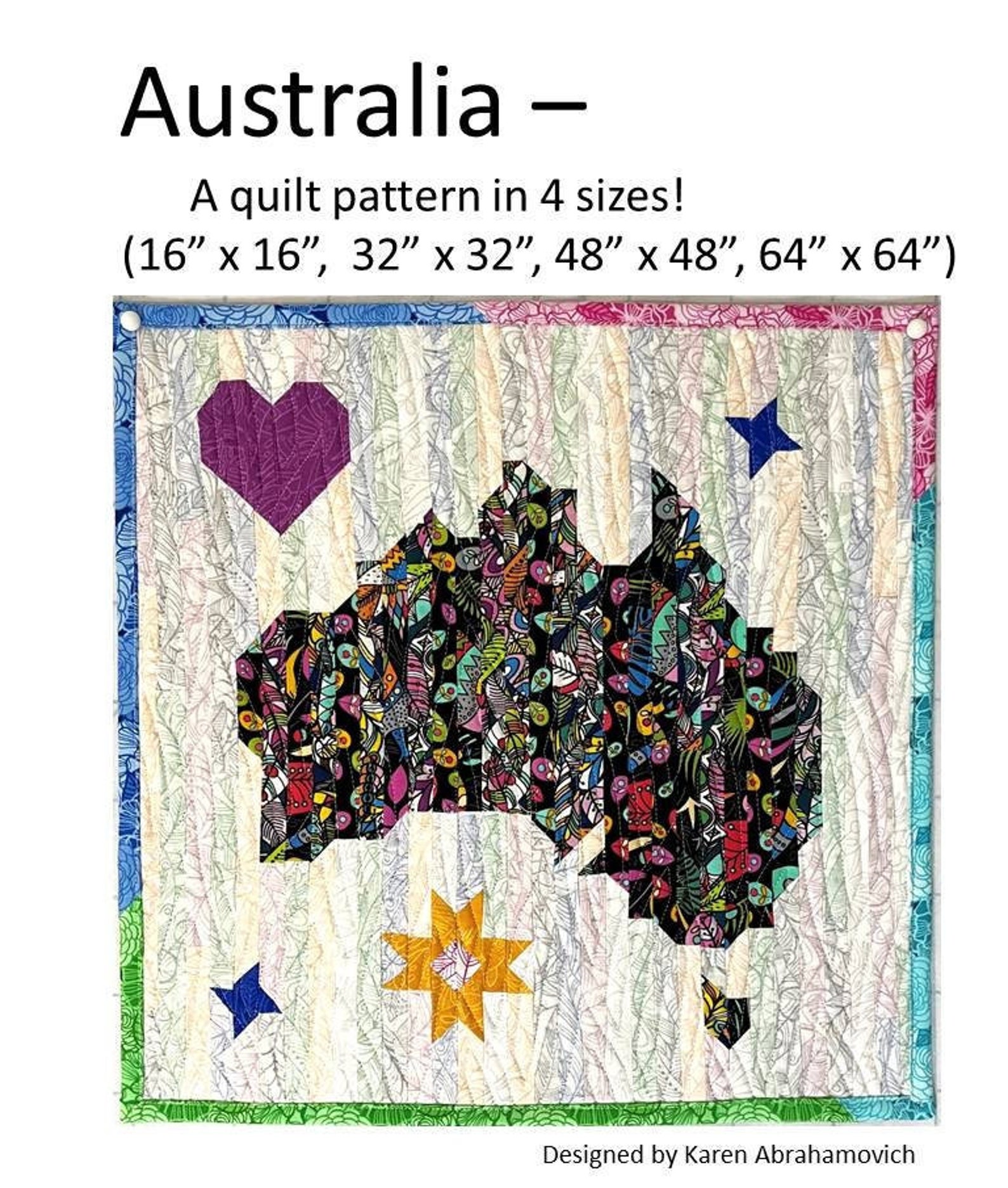 Australia Quilt Pattern - 4 Sizes! - Etsy