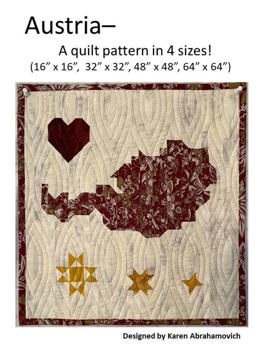 Austria Quilt Pattern - 4 Sizes! - Etsy