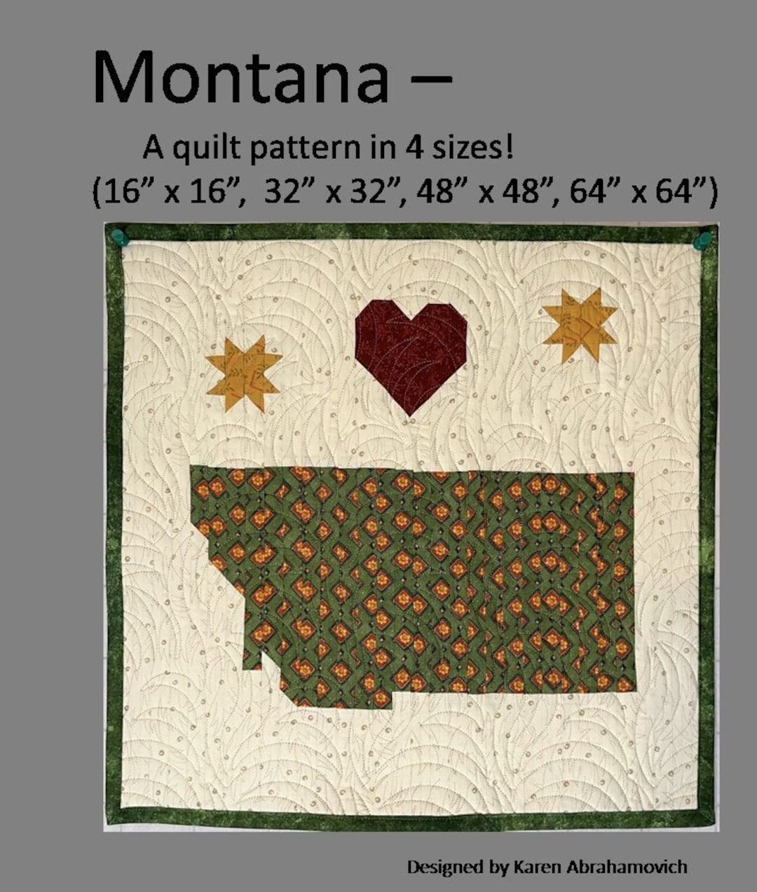 Montana Quilt Pattern - 4 Sizes! - Etsy