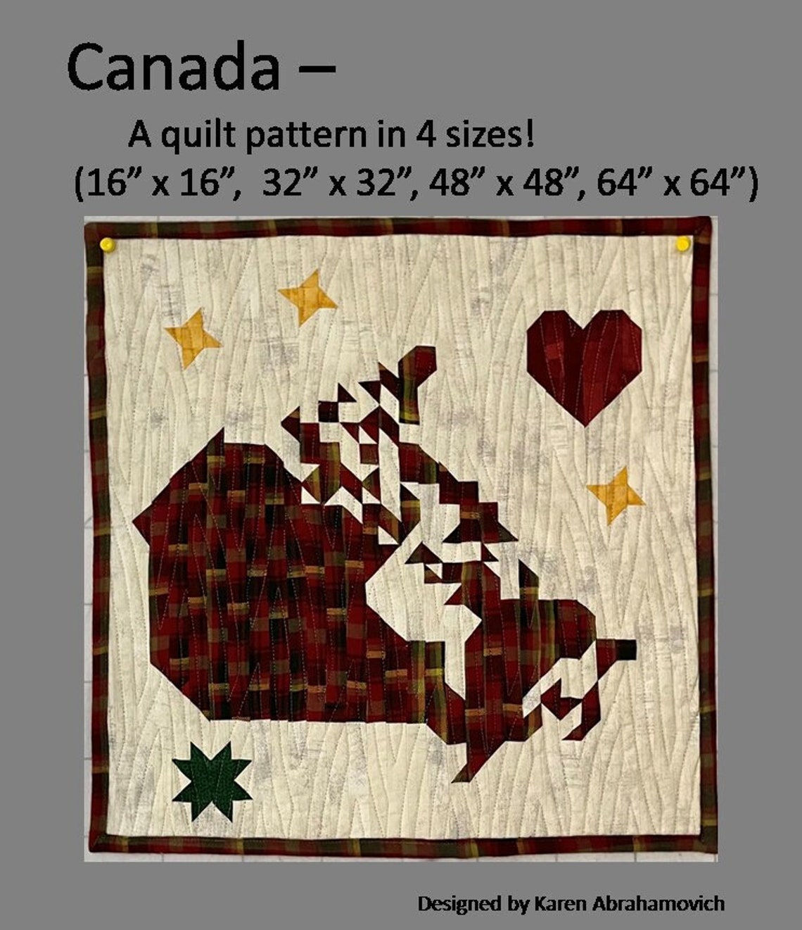 Canada Quilt Pattern - 4 Sizes! - Etsy