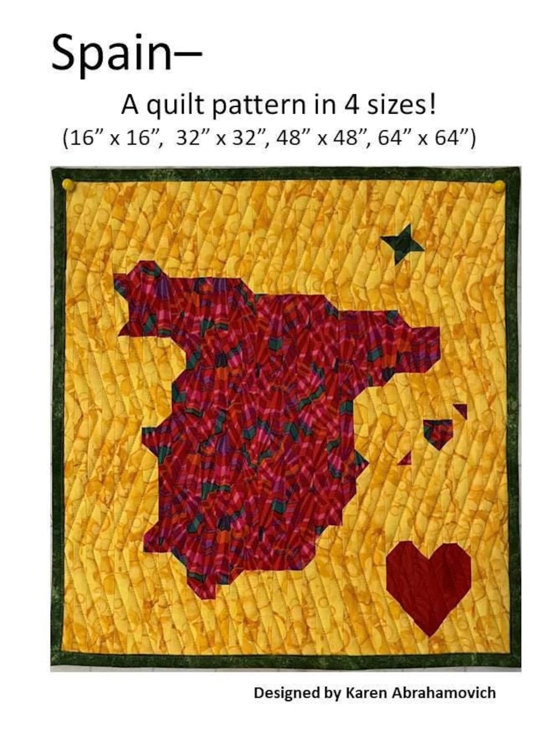 Spain Quilt Pattern - 4 Sizes! - Etsy