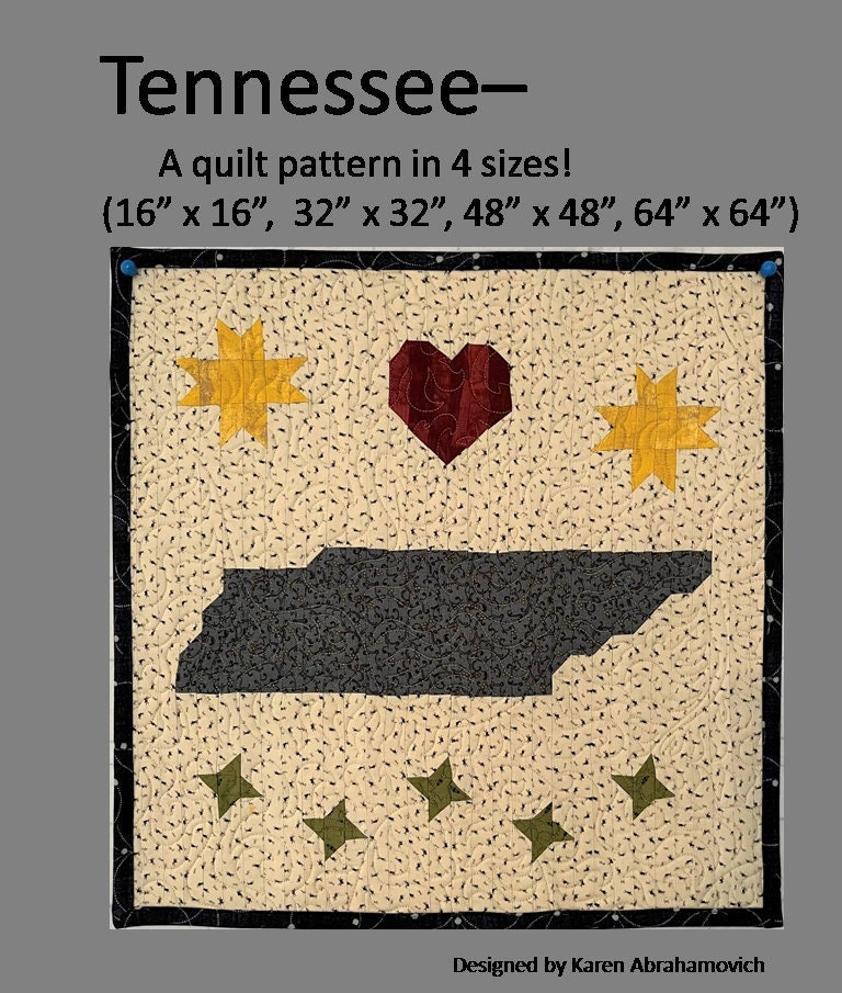 Tennessee Quilt Pattern - 4 Sizes! - Etsy