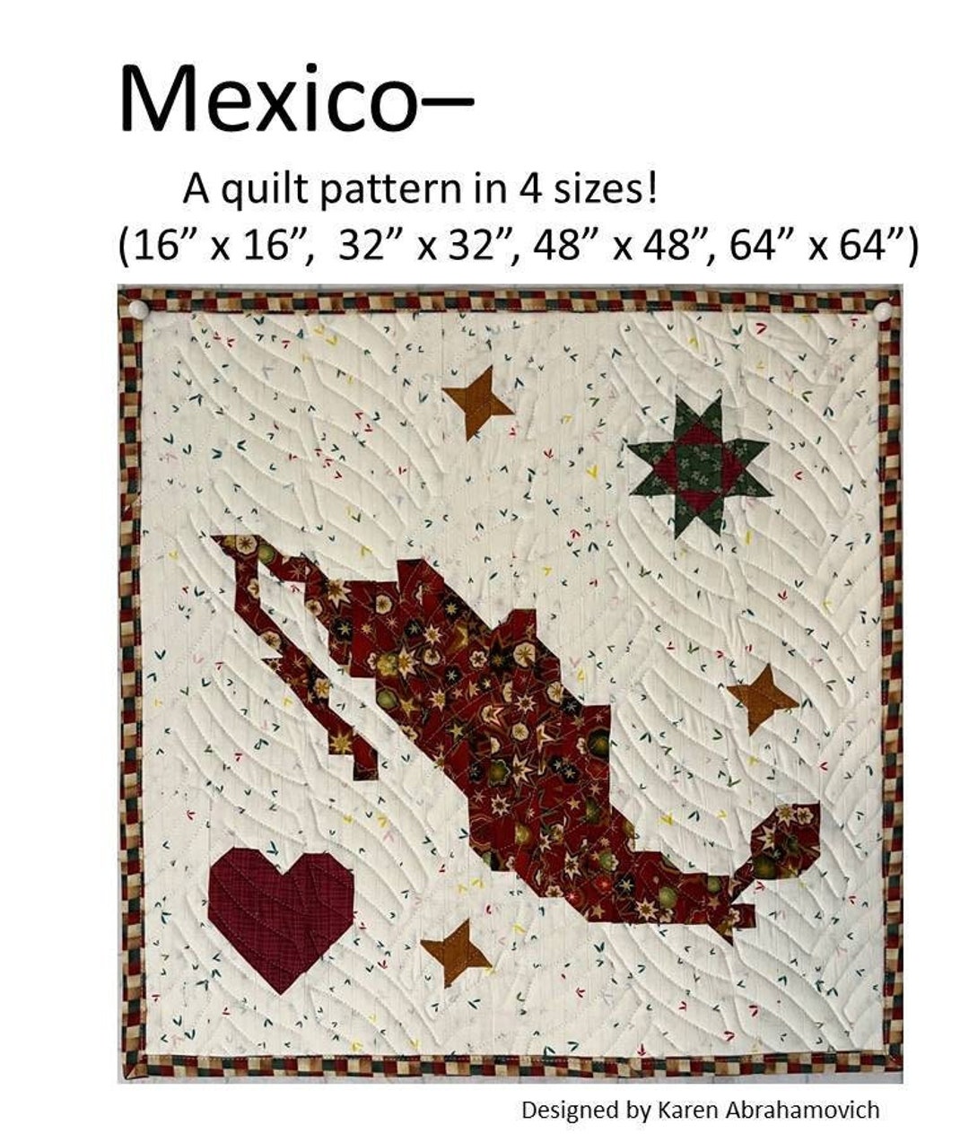 Mexico Quilt Pattern - 4 Sizes! - Etsy