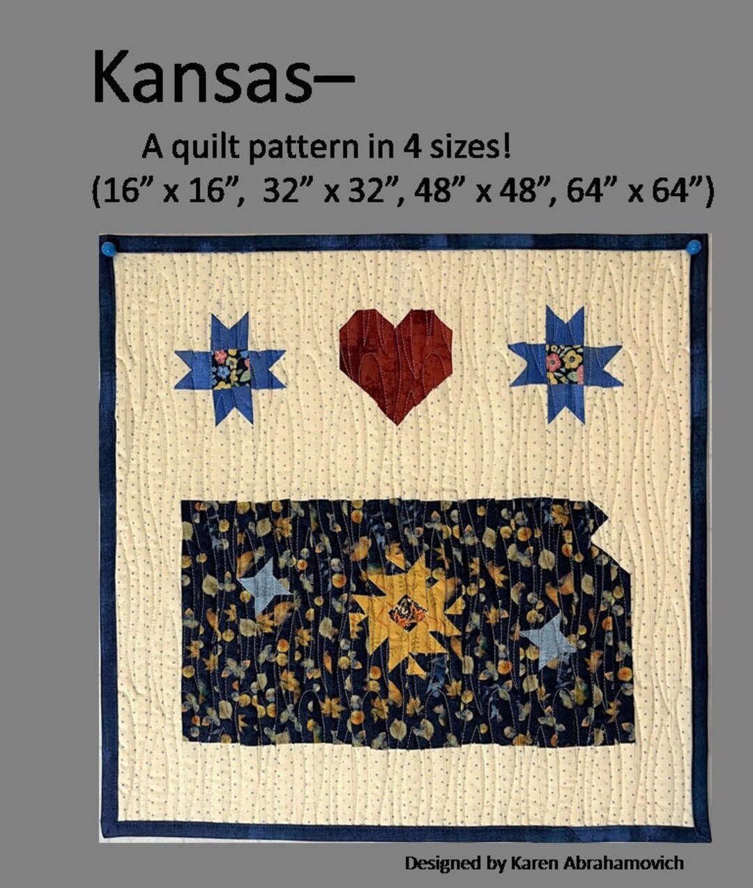Kansas Quilt Pattern - 4 Sizes! - Etsy