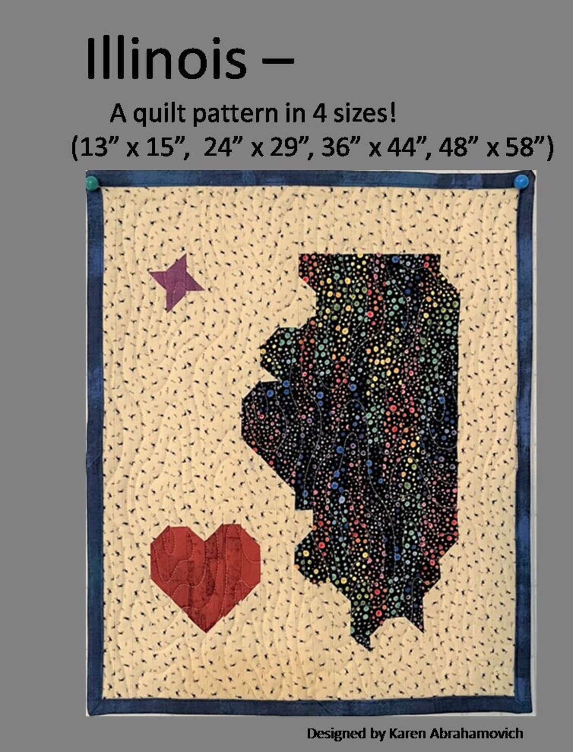 Illinois Quilt Pattern - 4 Sizes - Etsy