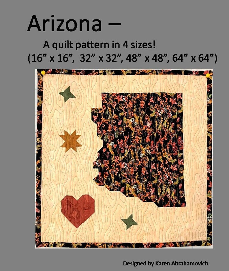 Arizona Quilt Pattern - 4 Sizes! - Etsy